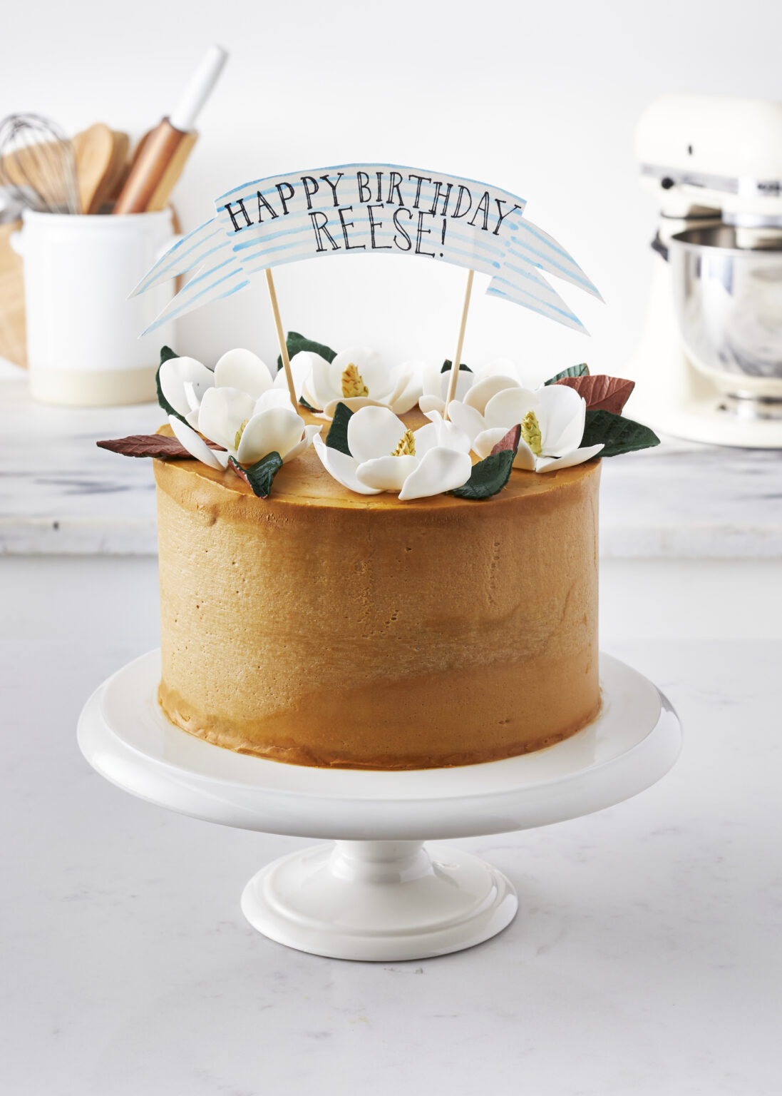 Reese's Birthday Cake: Espresso Buttermilk Cake with Salted Caramel ...